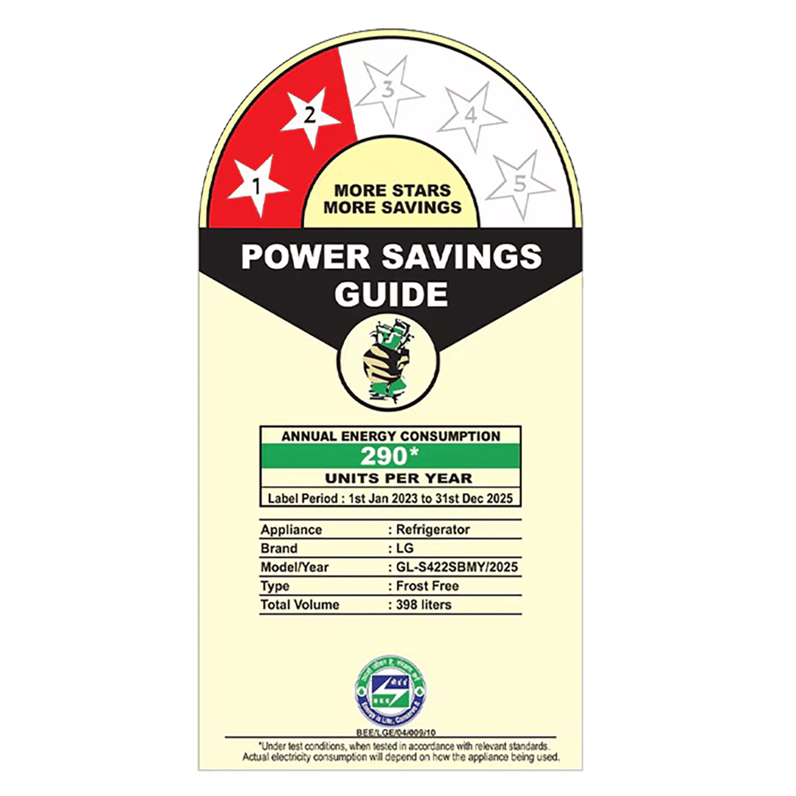 Buy LG 398 Litres 2 Star Frost Free Double Door Convertible Refrigerator with Smart Diagnosis ...